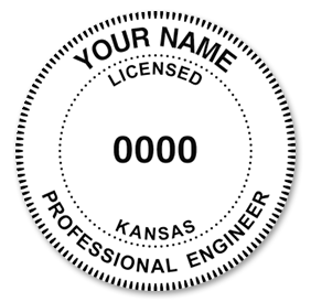 Kansas Professional Engineer Stamp | Rubber Stamp Champ