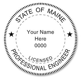 Maine Professional Engineer Stamp | Rubber Stamp Champ