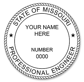 Missouri Professional Engineer Stamp | Rubber Stamp Champ