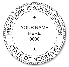 Nebraska Professional Engineer Stamp | Rubber Stamp Champ