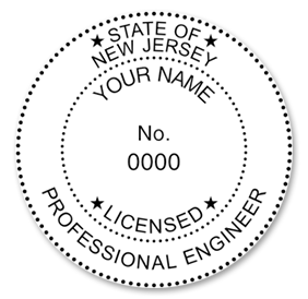 New Jersey Professional Engineer Embosser | Rubber Stamp Champ