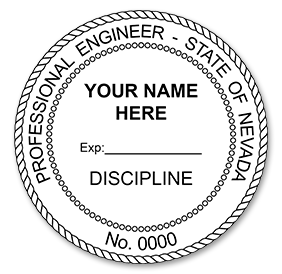 Nevada Professional Engineer Stamp | Rubber Stamp Champ
