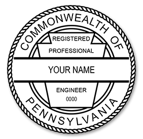 Pennsylvania Professional Engineer Embosser | Rubber Stamp Champ