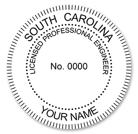 South Carolina Professional Engineer Stamp | Rubber Stamp Champ