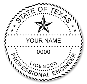 Texas Professional Engineer Embosser | Rubber Stamp Champ