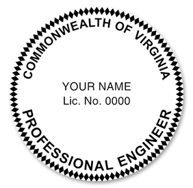 Virginia Professional Engineer Stamp | Rubber Stamp Champ