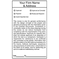 Shop Drawing Review Stamp | Rubber Stamp Champ