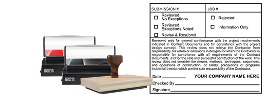 Engineering and Architect Shop Drawing and Review Stamps | Rubber Stamp ...