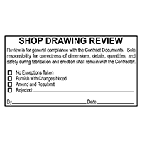 Stock Shop Drawing Review Stamp | Rubber Stamp Champ