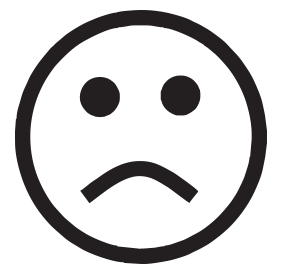 Thick Border Sad Face Teacher Stamp | Rubber Stamp Champ